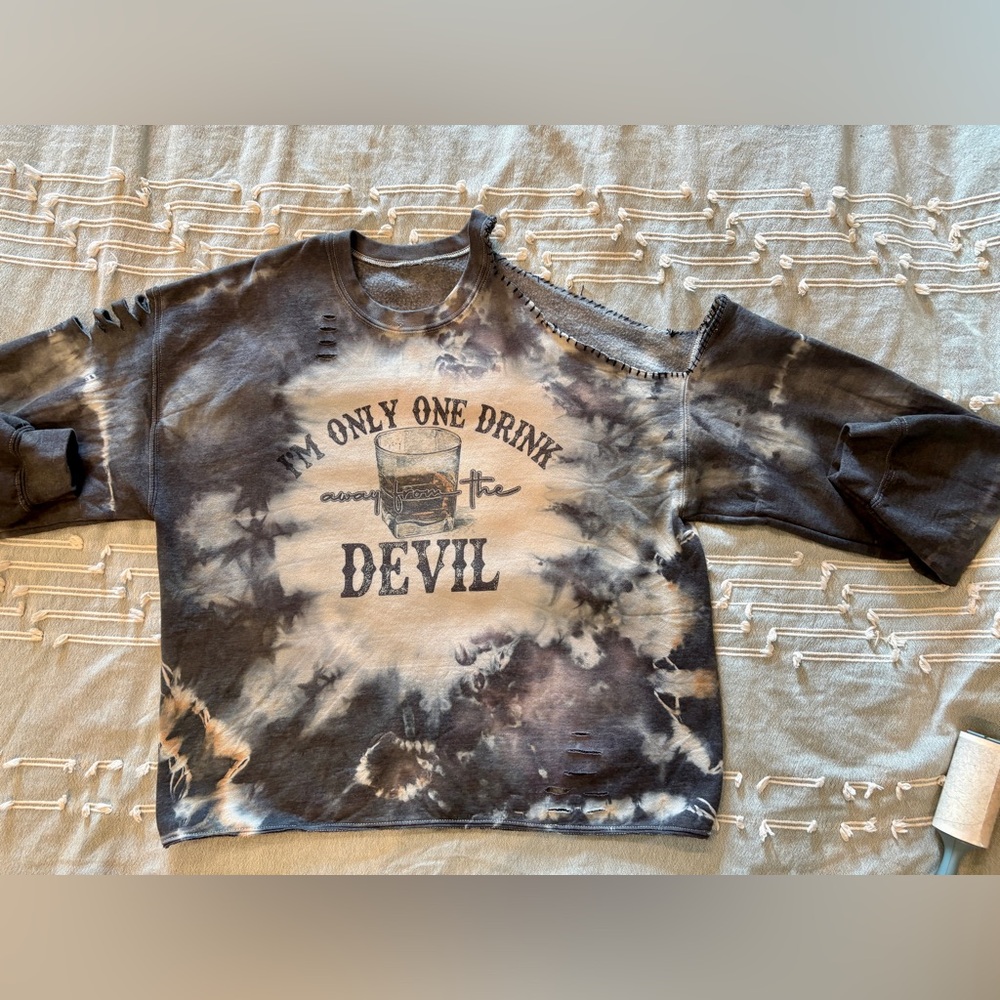 Custom Tie-Dye Jelly Roll Graphic Sweatshirt - Gem